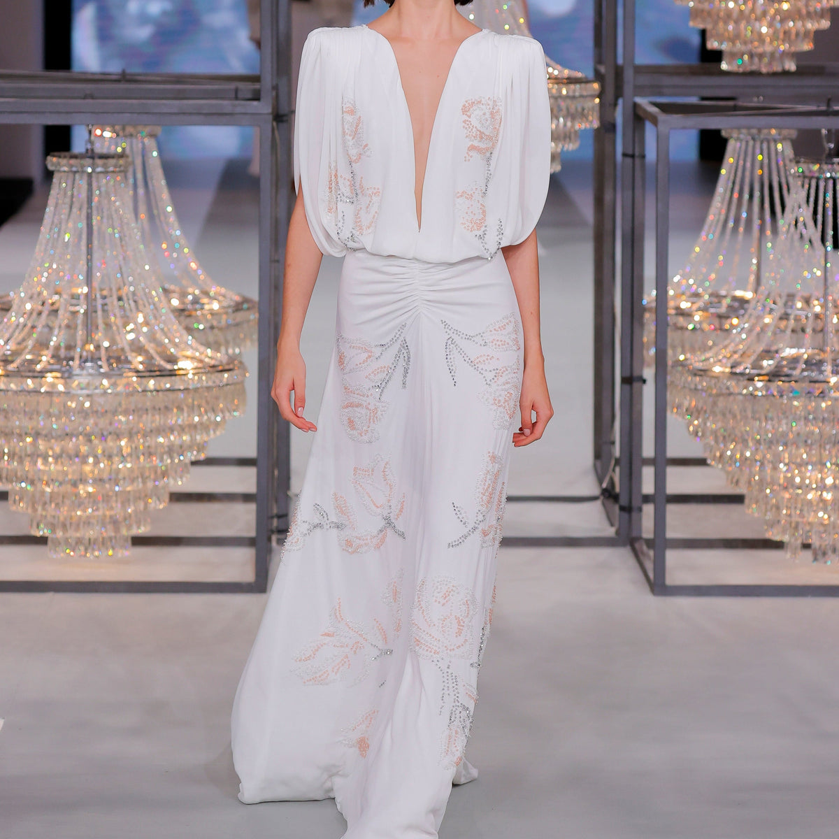 White Menal Model Dress by Isabel sanchis – Elilhaam