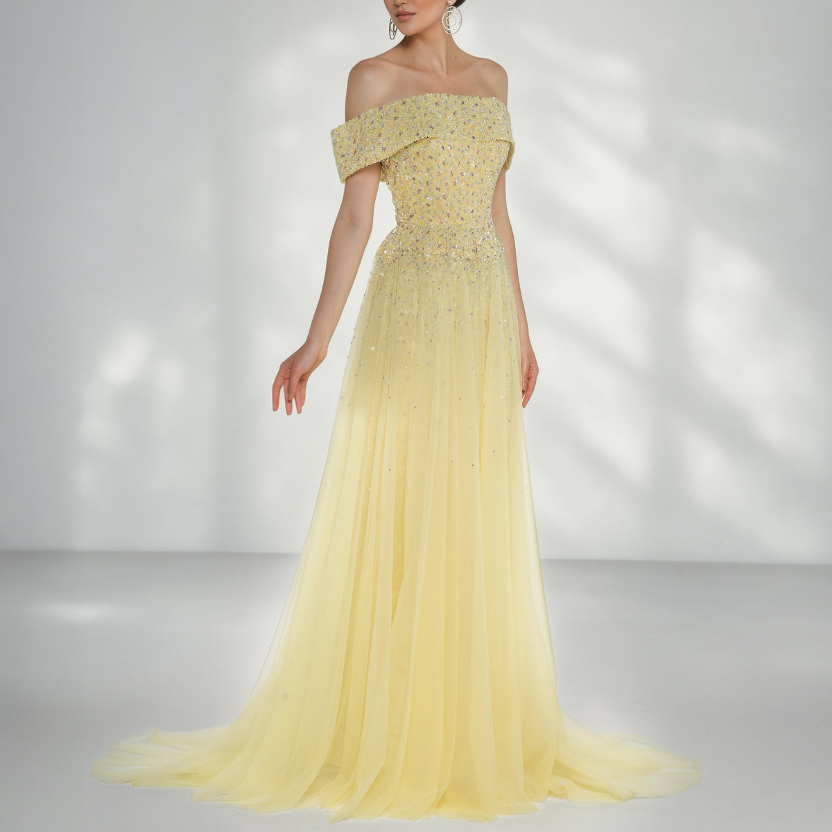 Dramatic Sheer Tulle Dress by Tony Ward – Elilhaam