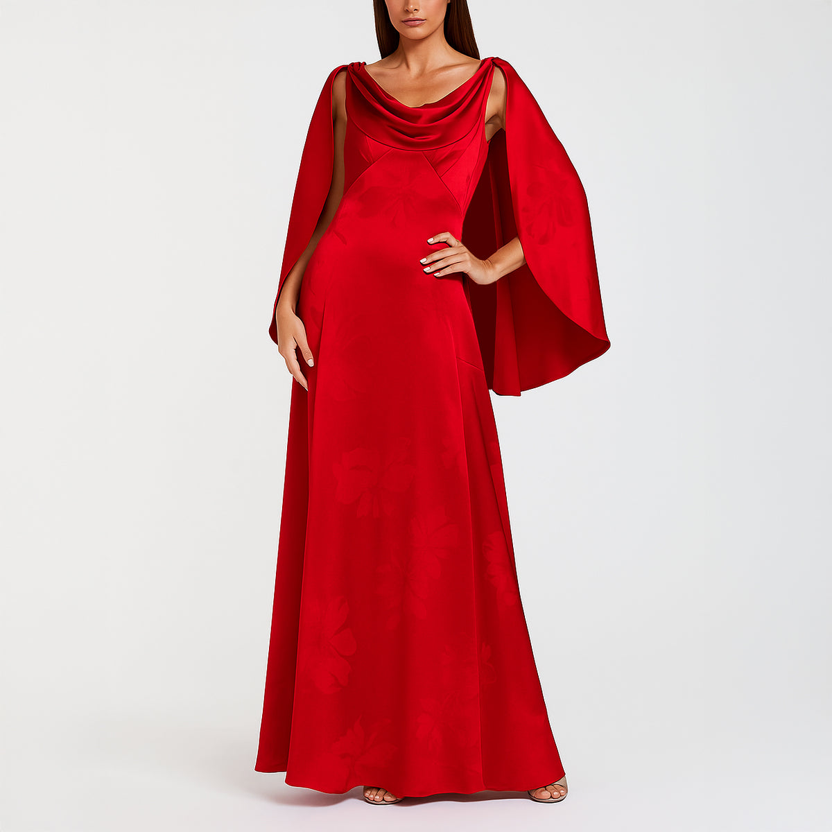Scarlet Red Elegance Evening Gown by Isabel Sanchis – Elilhaam